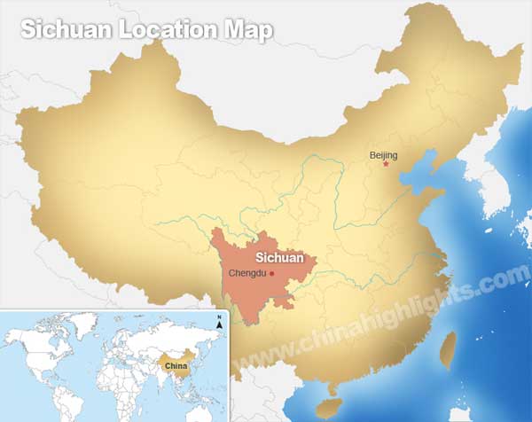 Sichuan Map, Where is Sichuan Located?