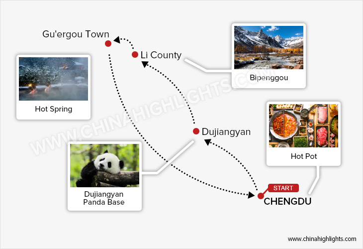 5-Day Chengdu and Bipenggou Tour: Pandas & Skiing!