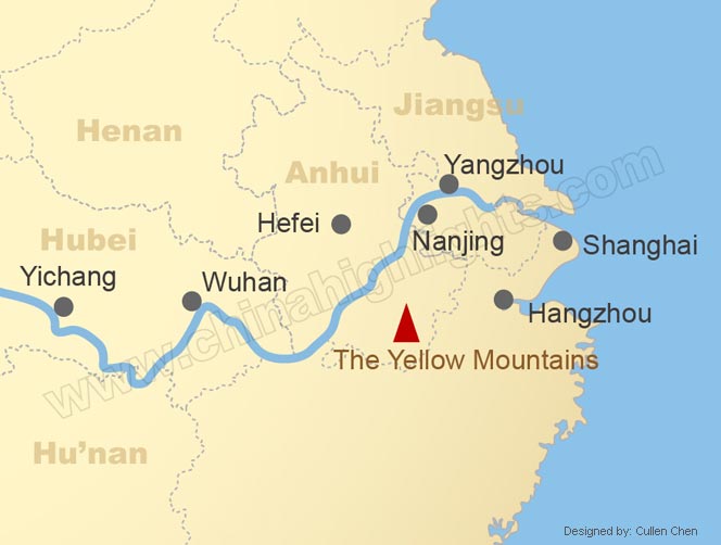 Maps of Yangtze River, Three Reaches of Yangze River Maps
