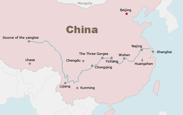 Yangtze River Location Map